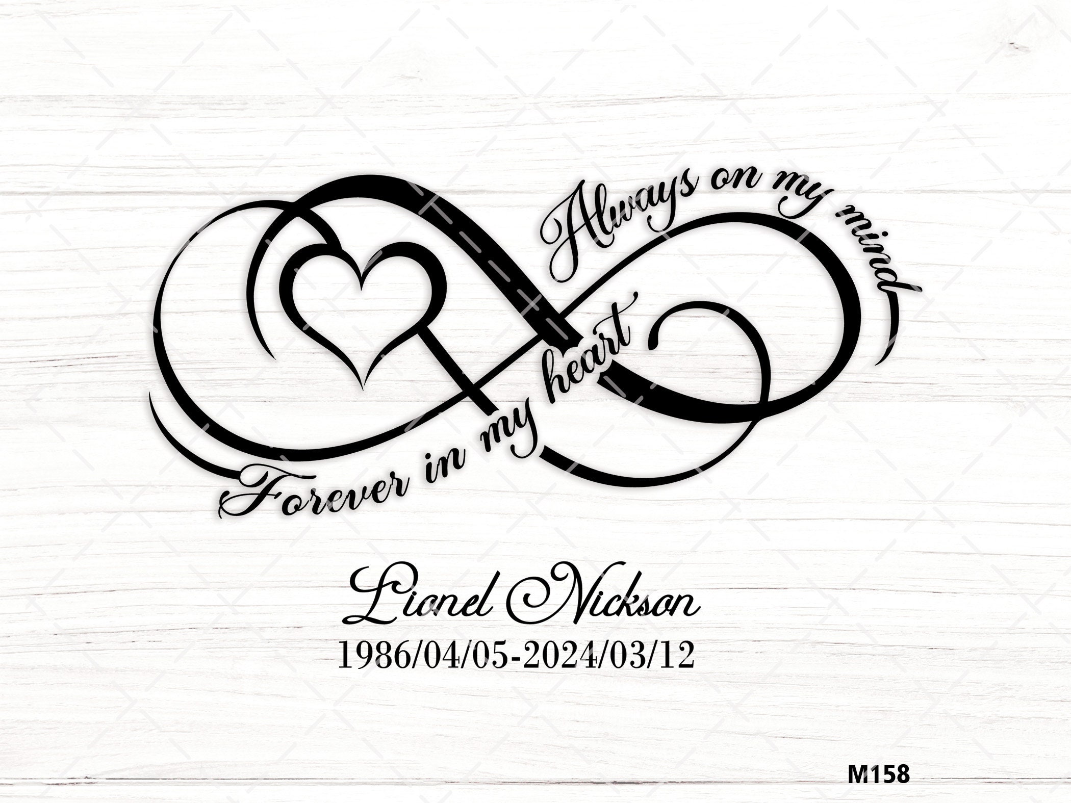 Memorial Heart Tattoo Design SVG PNG (digital Download) - Etsy