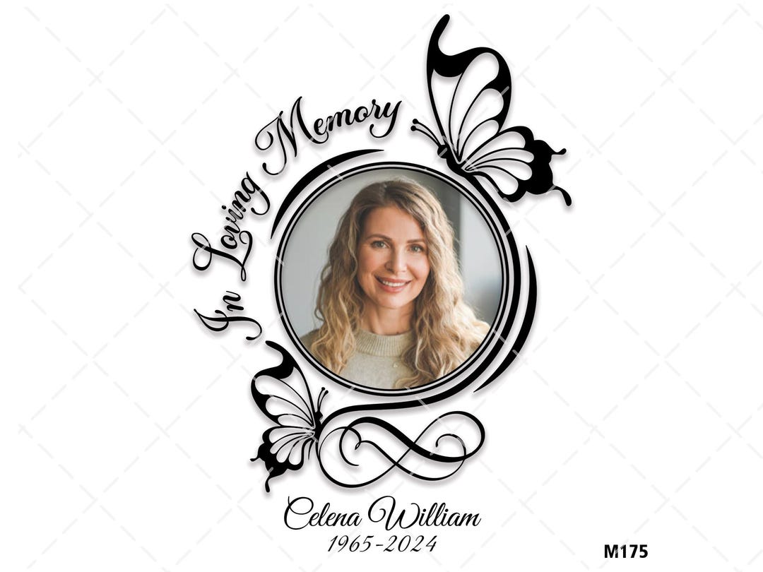 Butterfly Memorial Picture Frame SVG PNG, in Loving Memory (digital ...