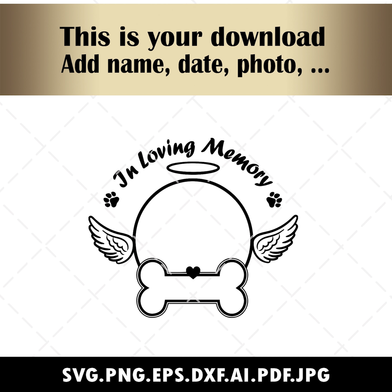 In Memory of Dogs Svg in Loving Memory Svg Pet Dog Memorial - Etsy