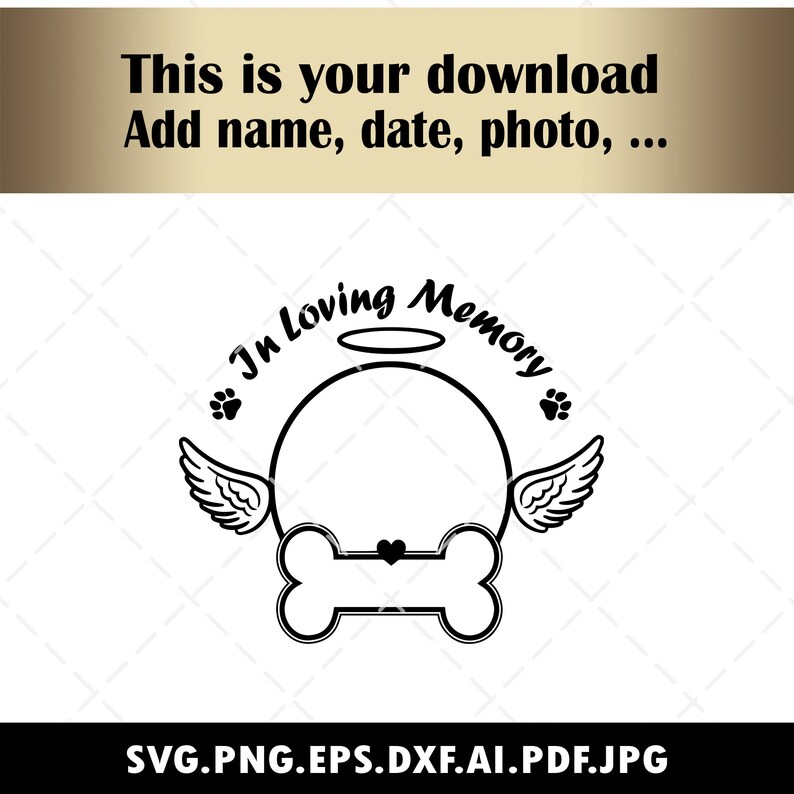 In Memory of Dogs Svg in Loving Memory Svg Pet Dog Memorial - Etsy