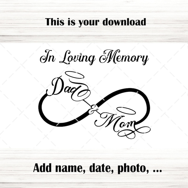 In Loving Memory Dad Mom SVG PNG, Memorial Car Decal (digital Download ...
