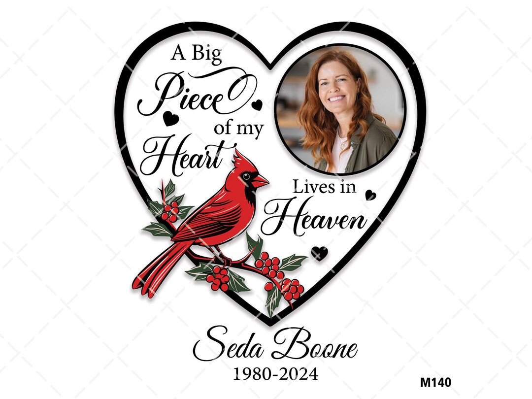 Memorial Cardinal Photo Frame SVG PNG (digital Download) - Etsy