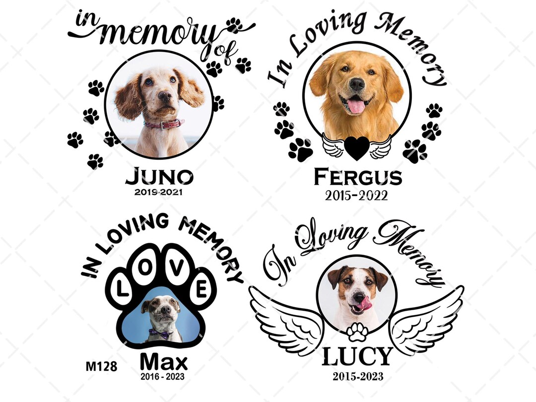 Pet Memorial SVG Bundle, Dog Loss Paw Print (digital Download) - Etsy