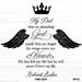 God Made My Dad an Angel King Dad Svg Png in Loving Memory Quote for ...