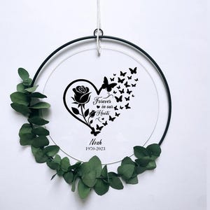 Memorial Butterflies Flying From Heart SVG, Rose Remembrance (SVG, PNG ...