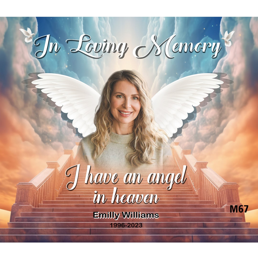 In Loving Memory Template PNG Sublimation, Memorial Funeral Remembrance ...