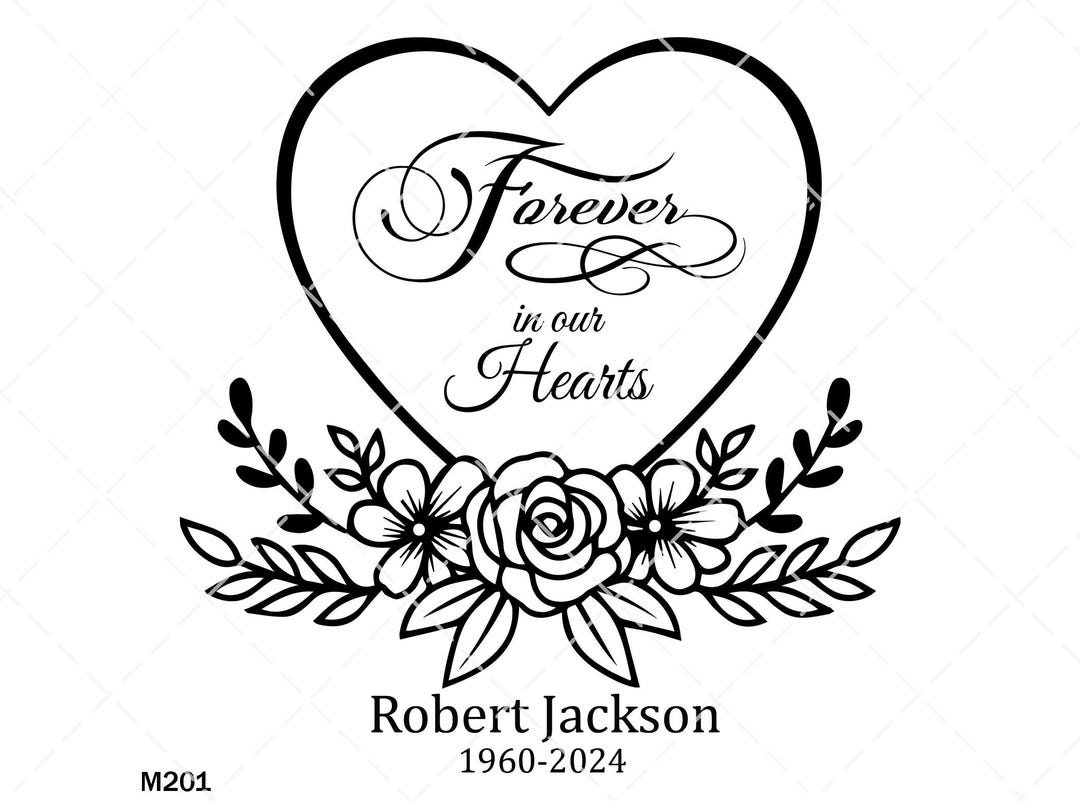 Forever in Our Heart Memorial SVG, in Loving Memory PNG, Loss of Love ...