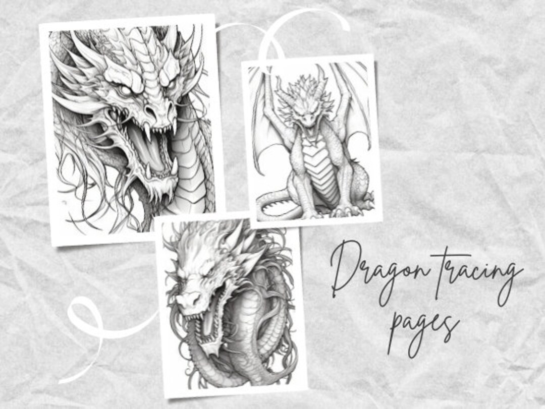 Dragon Tracing Doodles - Kindle Scribe - Etsy