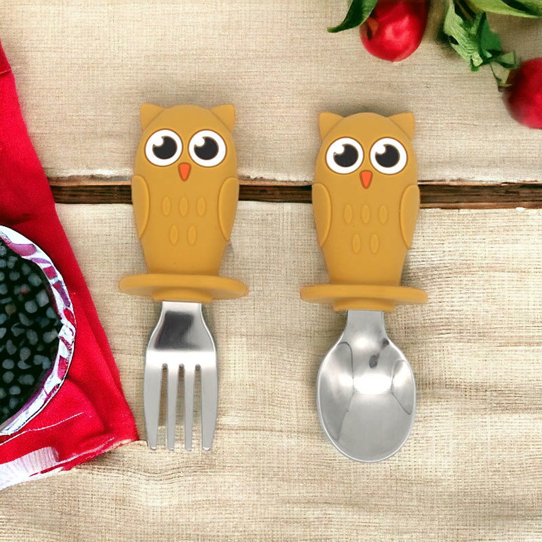 Baby Owl Cutlery Set Fun and Practical Meals - Etsy