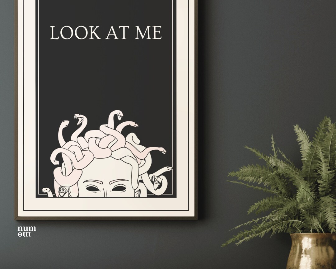 Medusa look at Me Poster Set Medusa Print Medusa Home Decor Digital ...