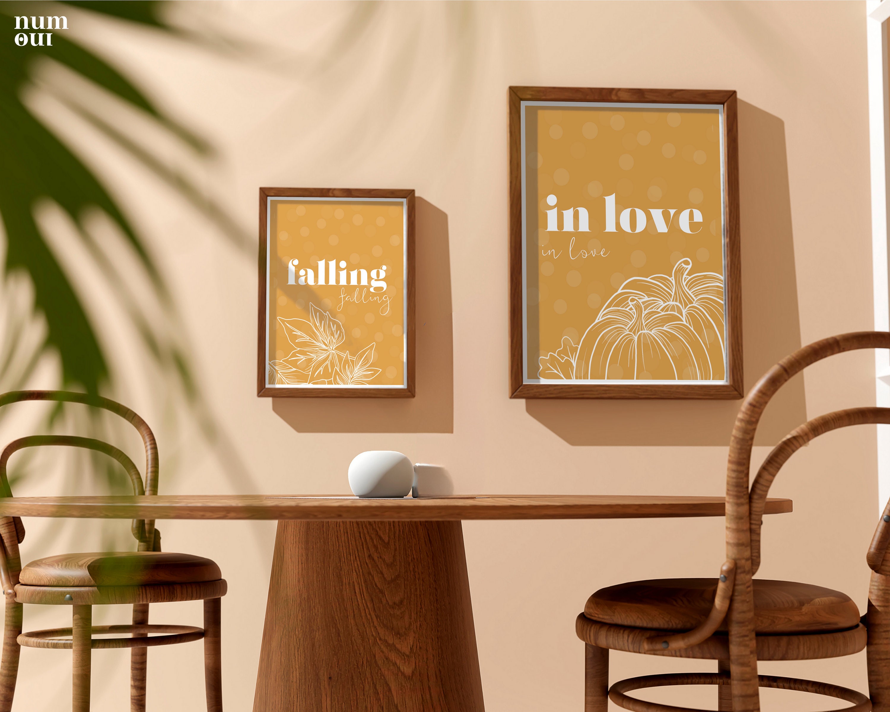 The falling in Love Cozy Poster Fall Pumpkin - Etsy