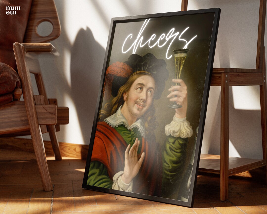 The cheers Art Deco Aesthetic Wall Art Poster Coctail Poster Cheers ...