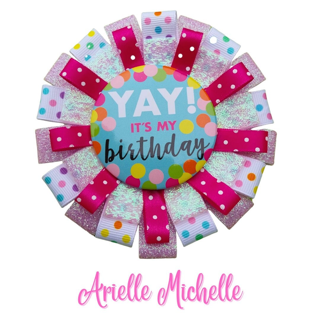 Birthday Pin - Yay It's My Birthday! - Etsy