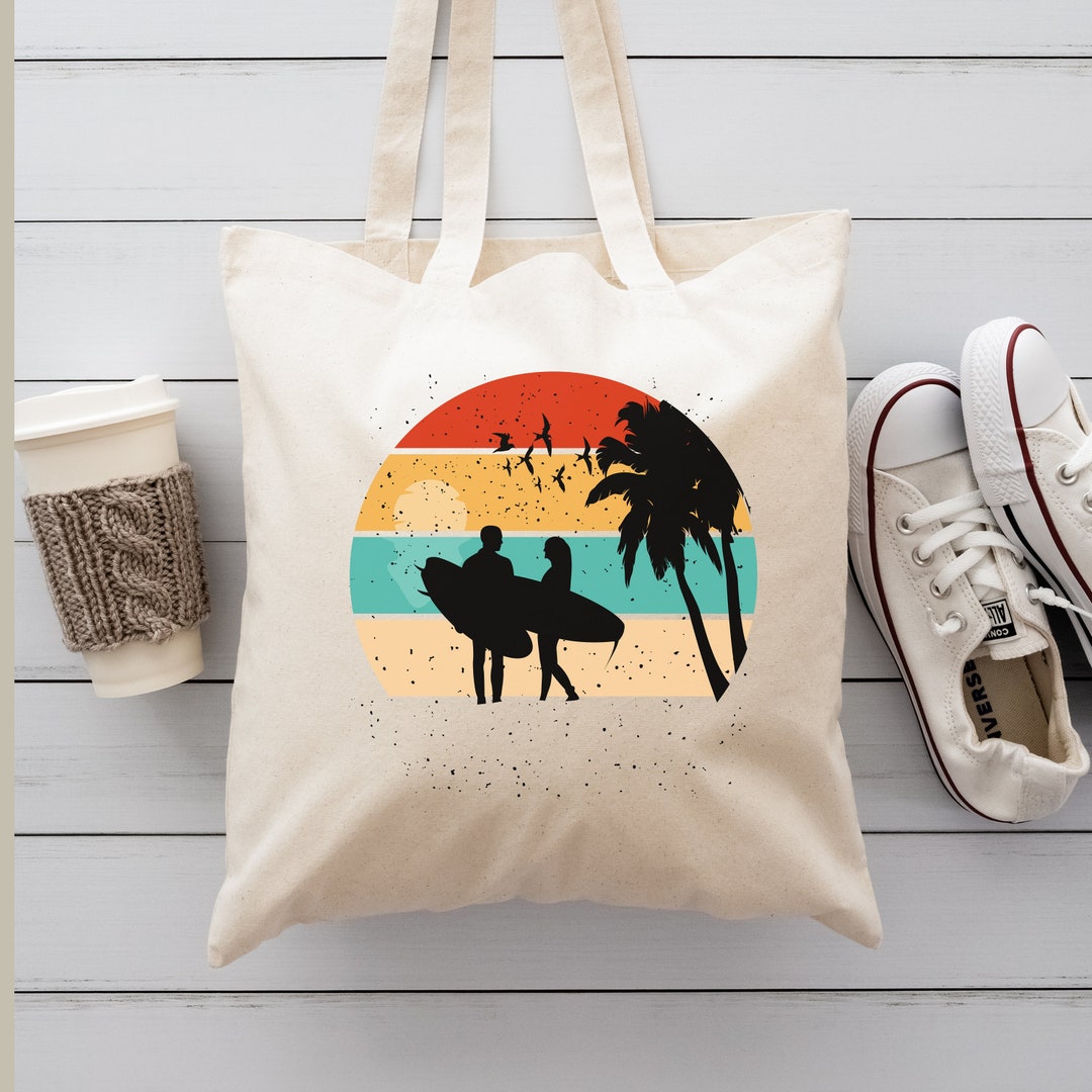 Beach Canvas Tote Bag Multi-color Tote Bag Canvas Tote for - Etsy
