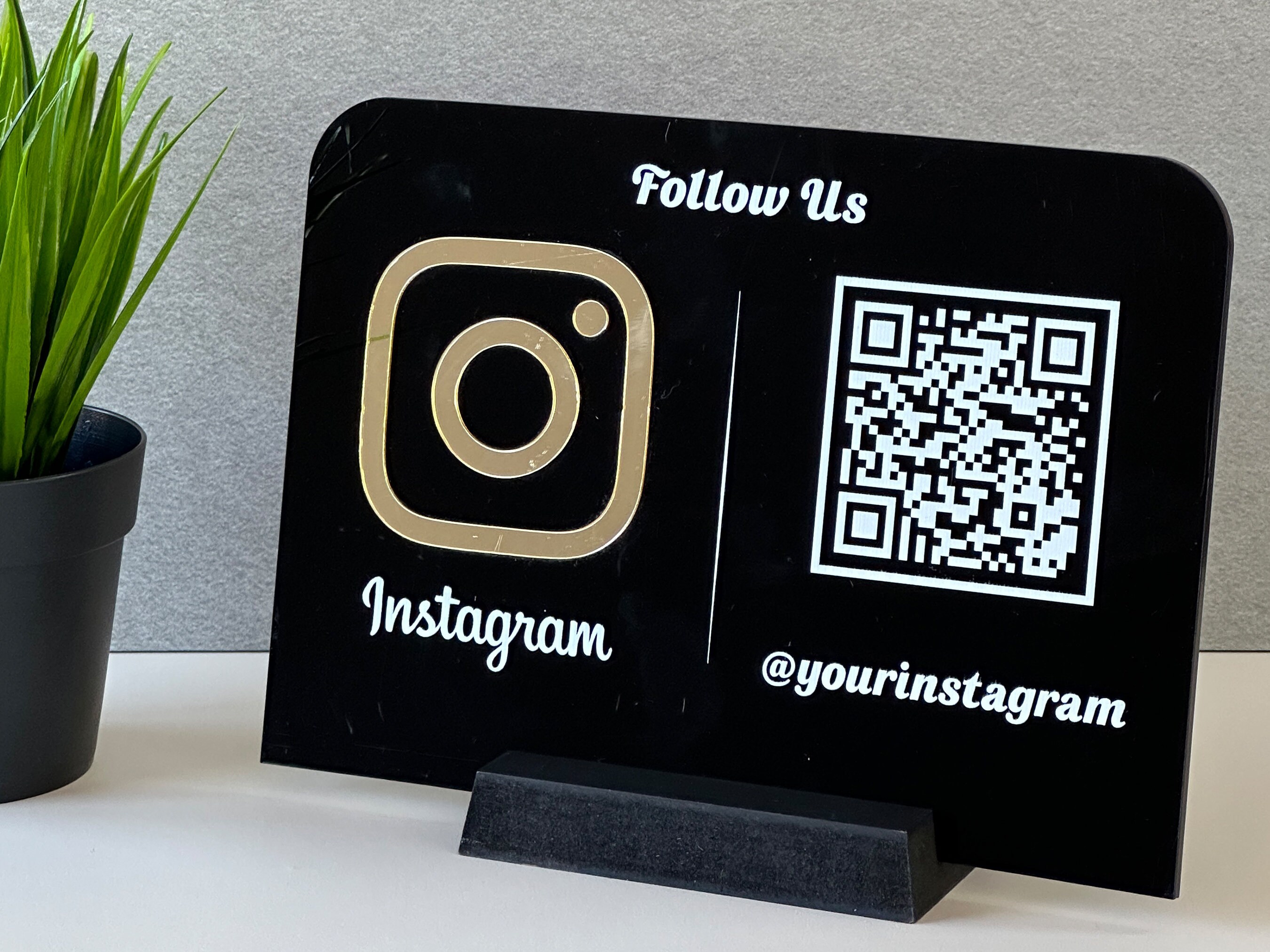 Social Media Sign | Business Instagram Social Media Sign | Salon ...