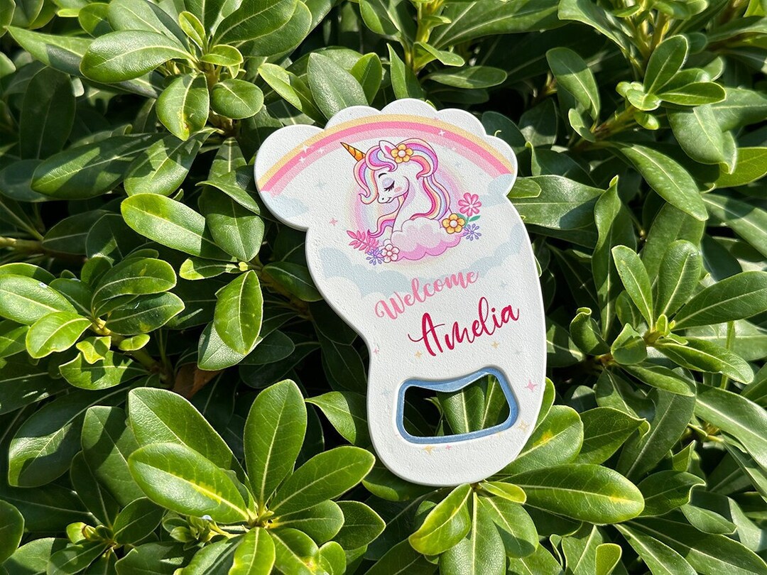 Custom Baby Footprint Magnet Bottle Openers - Baby Shower Gift - Etsy