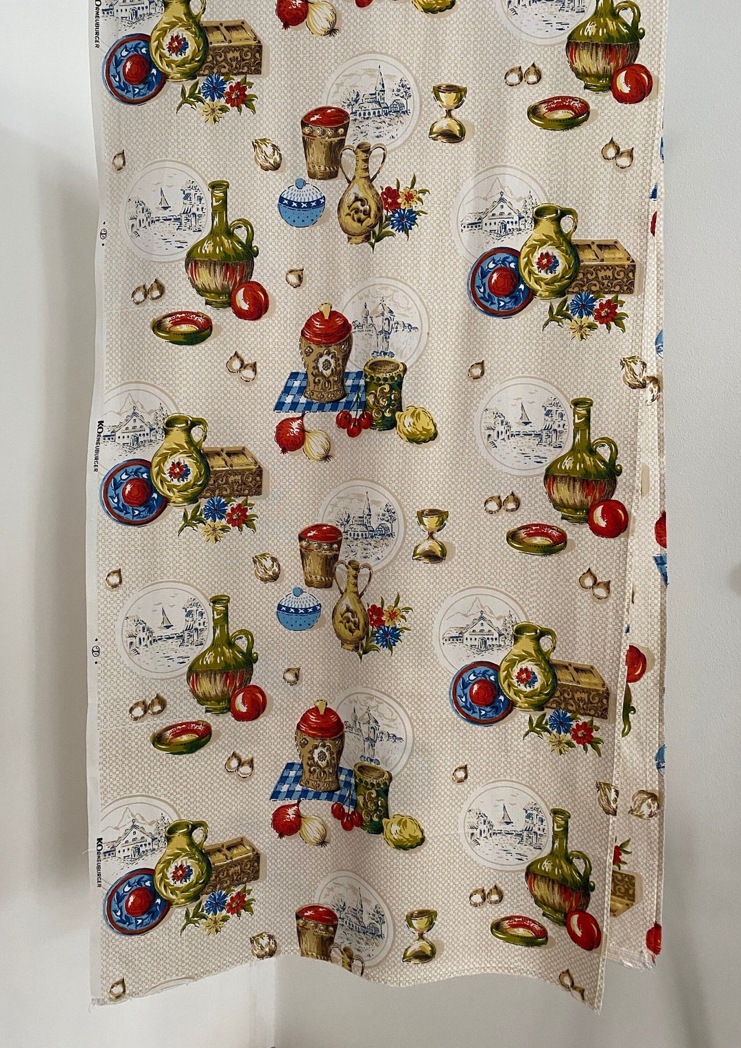 Vintage Kitchen Curtain Fabric - Etsy