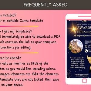 Stars Award Ceremony | Invitation | Poster | Canva Digital Template ...