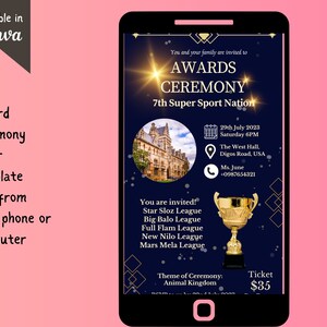 Stars Award Ceremony | Invitation | Poster | Canva Digital Template ...
