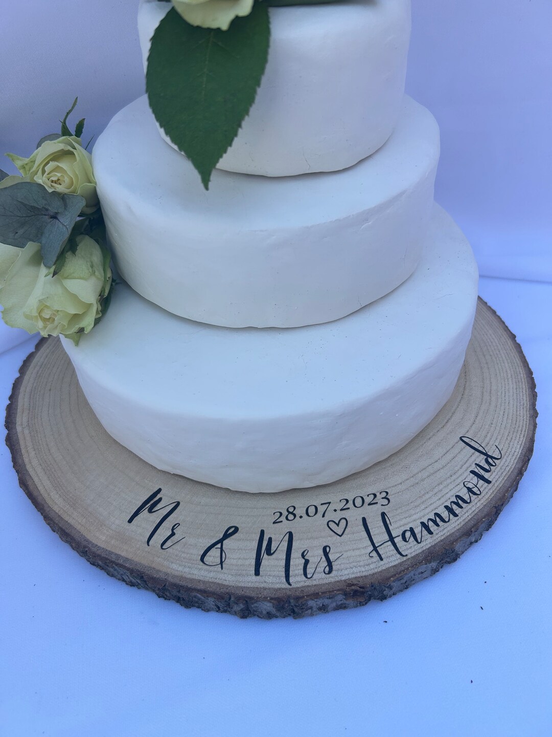 Personalised Cake Log Slice - Etsy UK