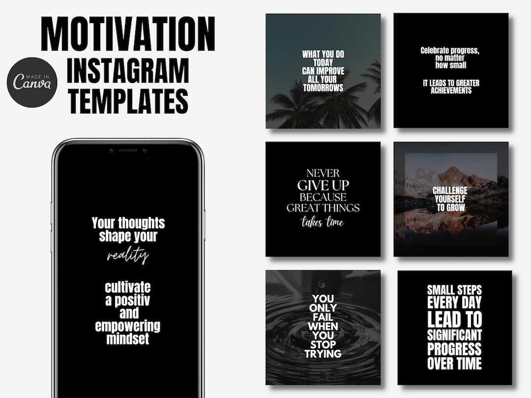 120 Inspirational Instagram Templates, Ready-to-post Motivational ...