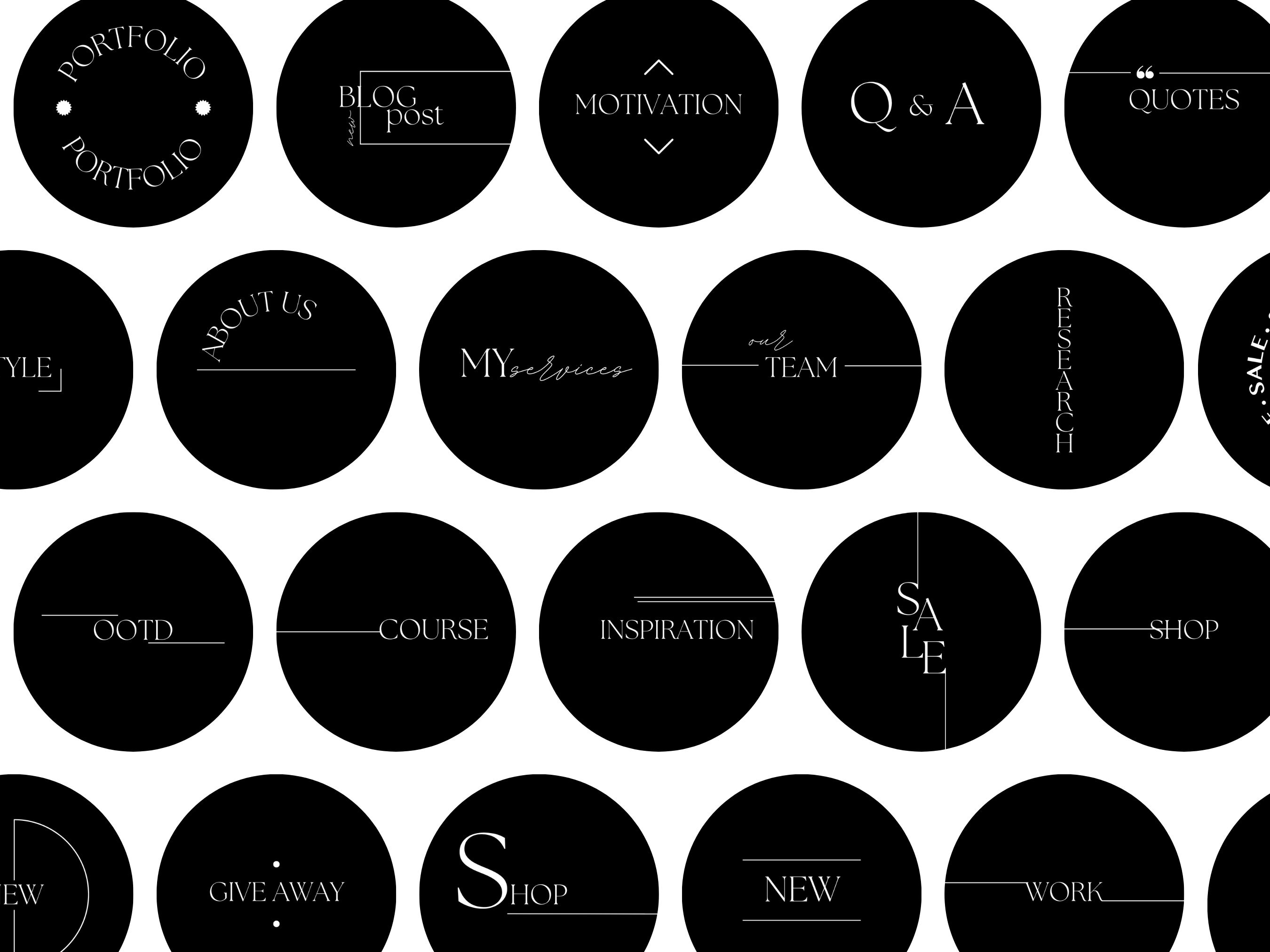 Modern Instagram Highlights Covers, Minimalistic Icons, Aesthetic Icons ...