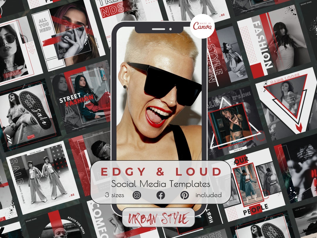 Edgy Canva Instagram Templates, Unique Instagram Design, Premium IG ...