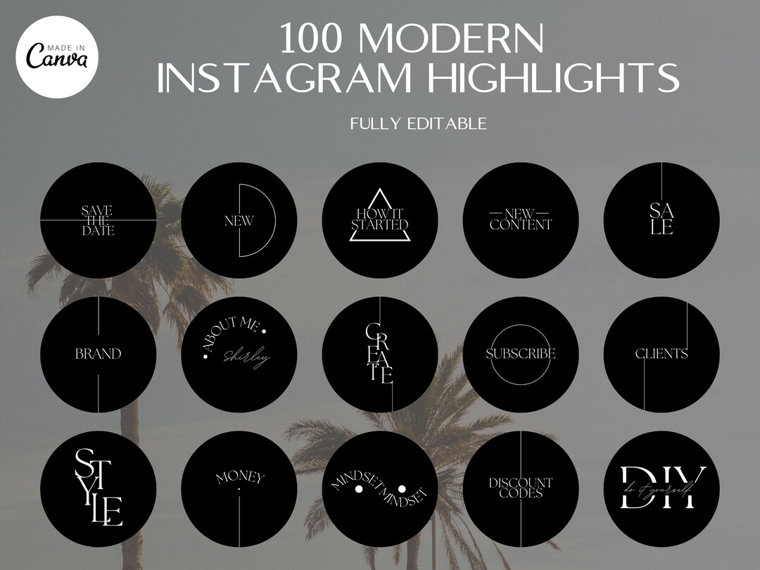 Modern Instagram Highlights Covers, Minimalistic Icons, Aesthetic Icons ...
