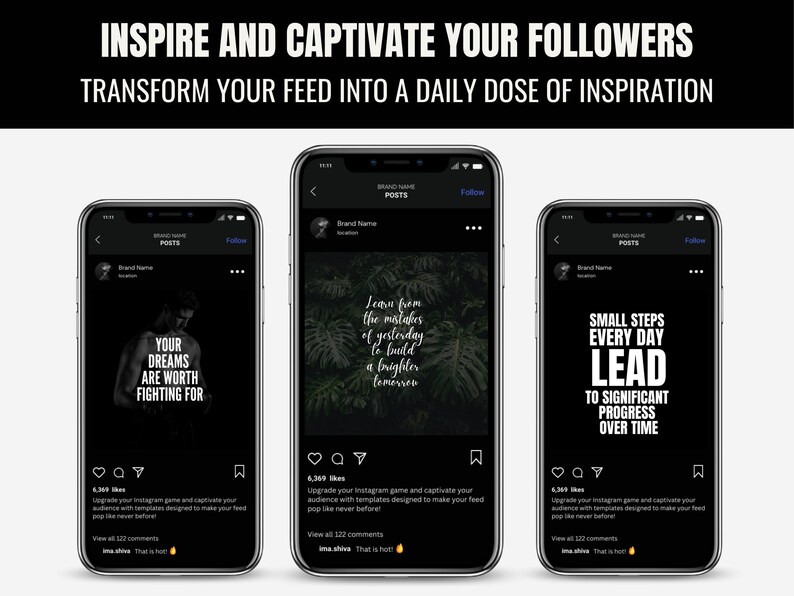 120 Inspirational Instagram Templates, Ready-to-post Motivational ...