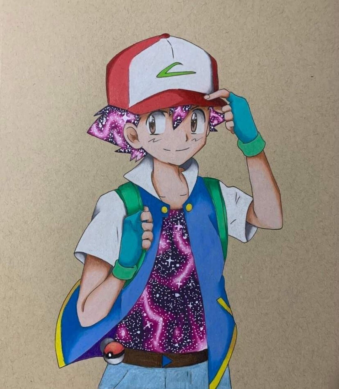 Ash Ketchum Galaxy Fanart Print - Etsy UK