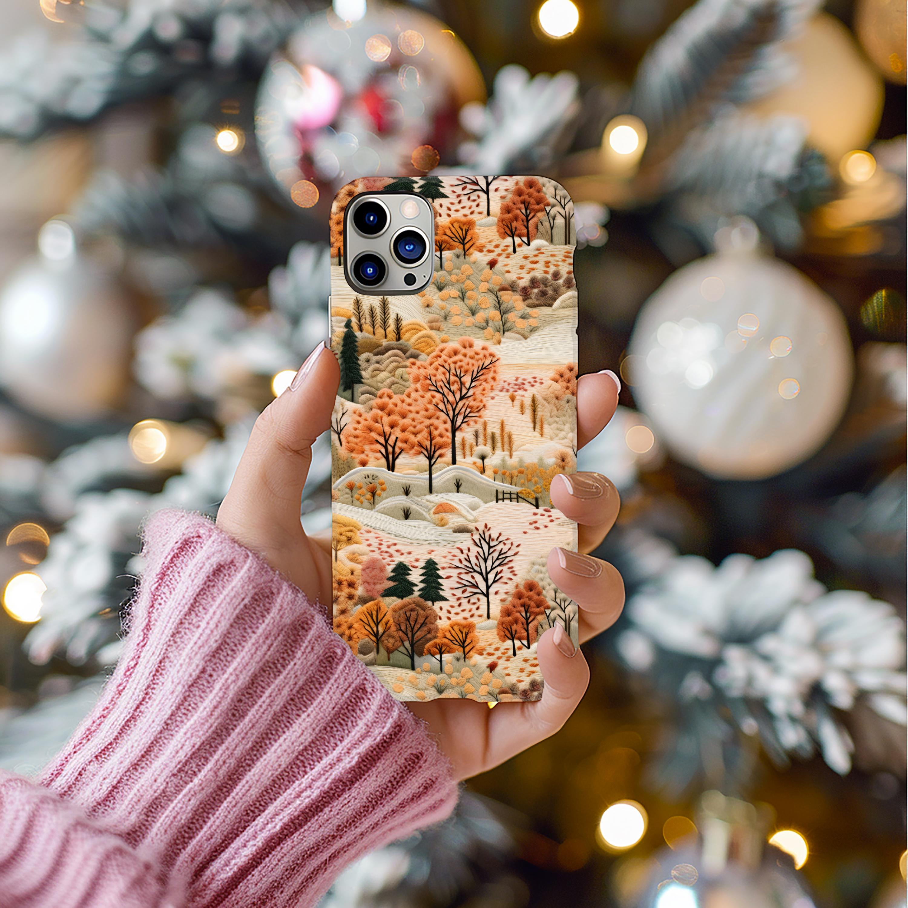 Autumn Trees & Hills Nature-themed Phone Case Fall Landscape Design ...