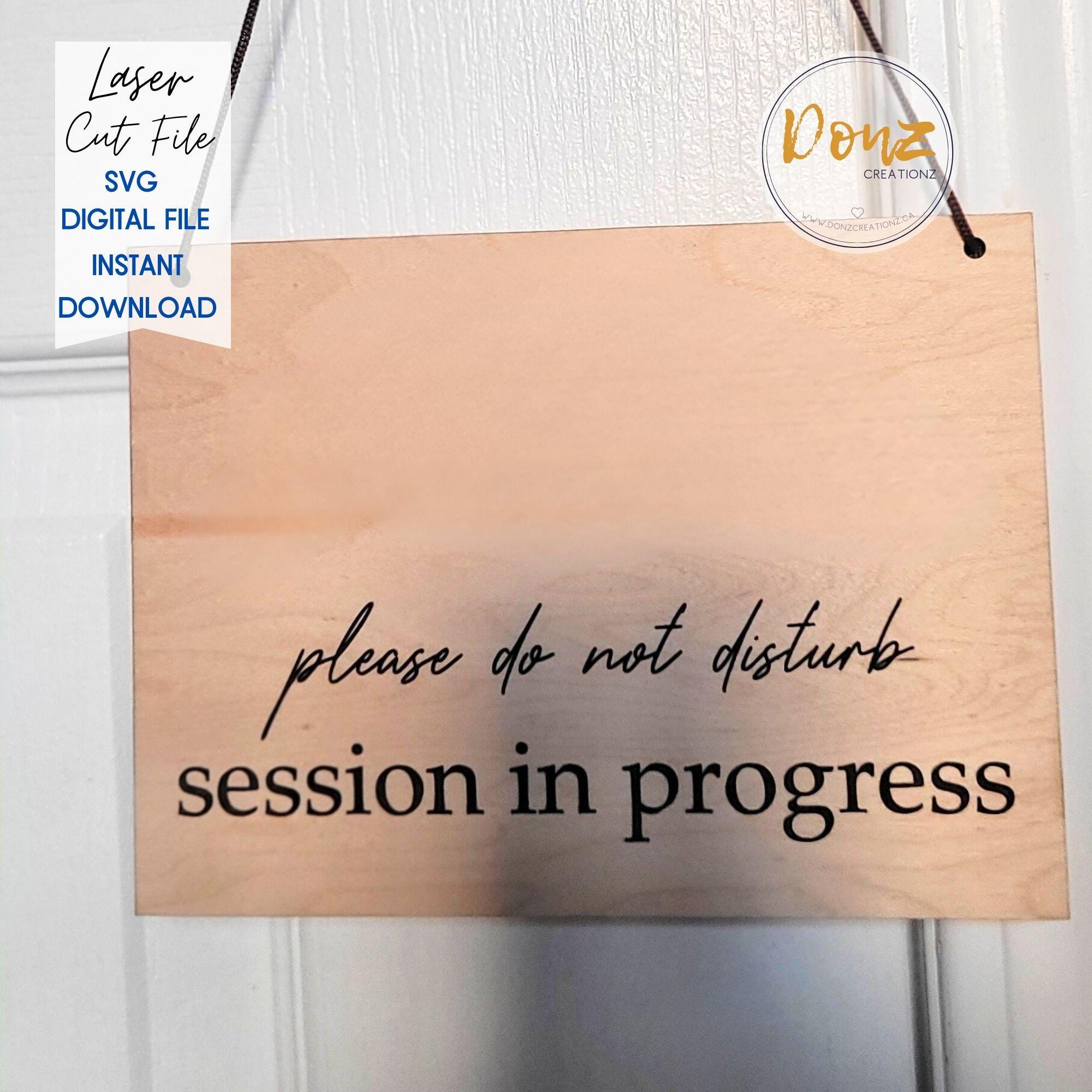 LASER DIGITAL FILE! Please Do Not Disturb Session in Progress Hanging ...