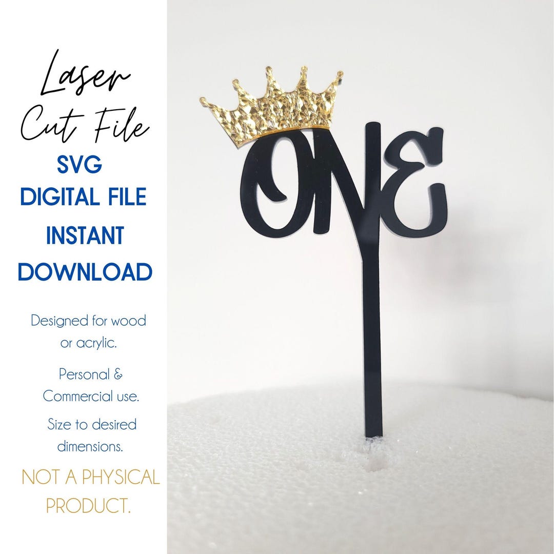 DIGITAL FILE Notorious One Crown Acrylic Cake Topper SVG File | Hip Hop ...