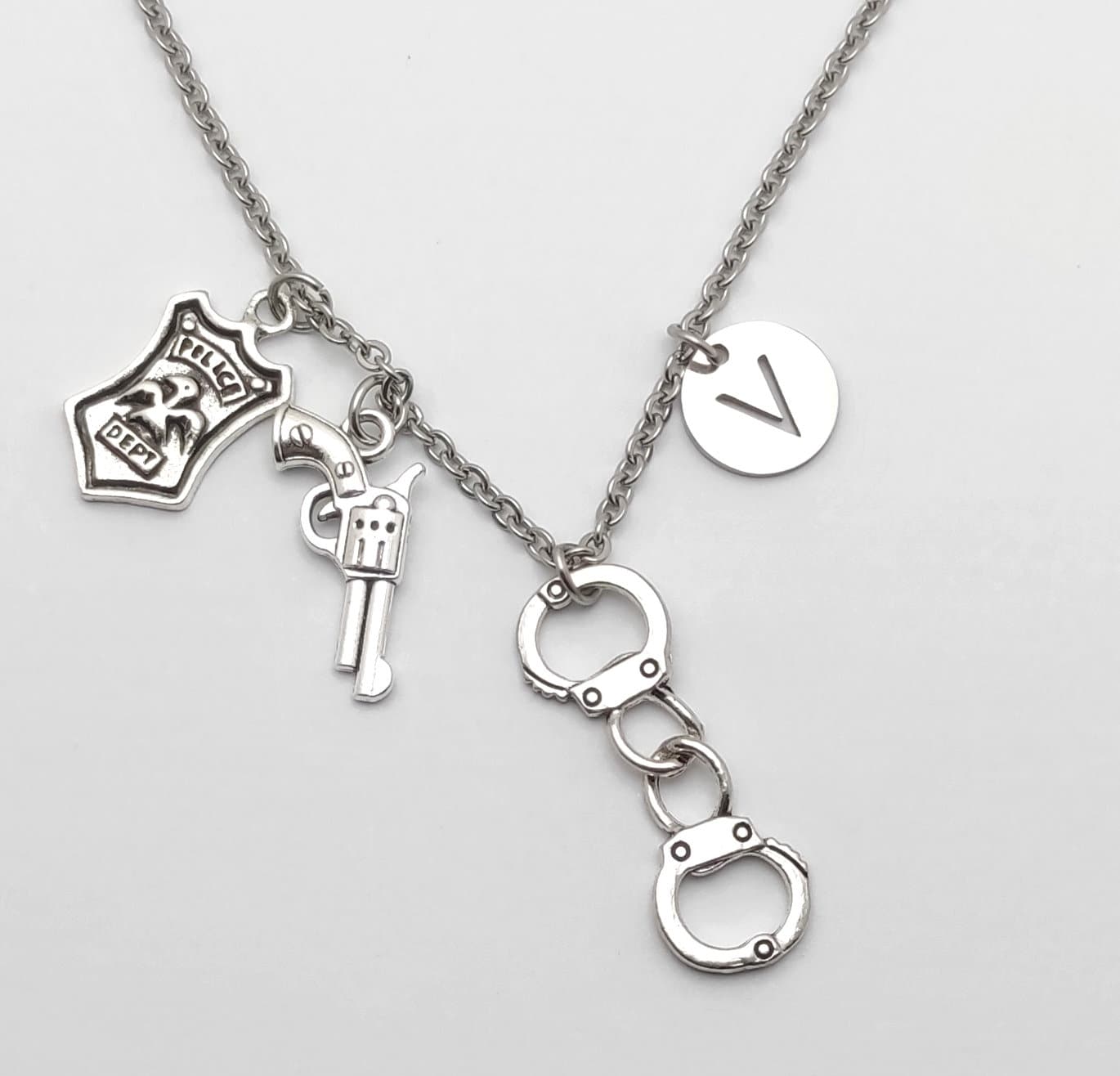 Personalized Police Necklace, Police Department Jewelry, Police ...