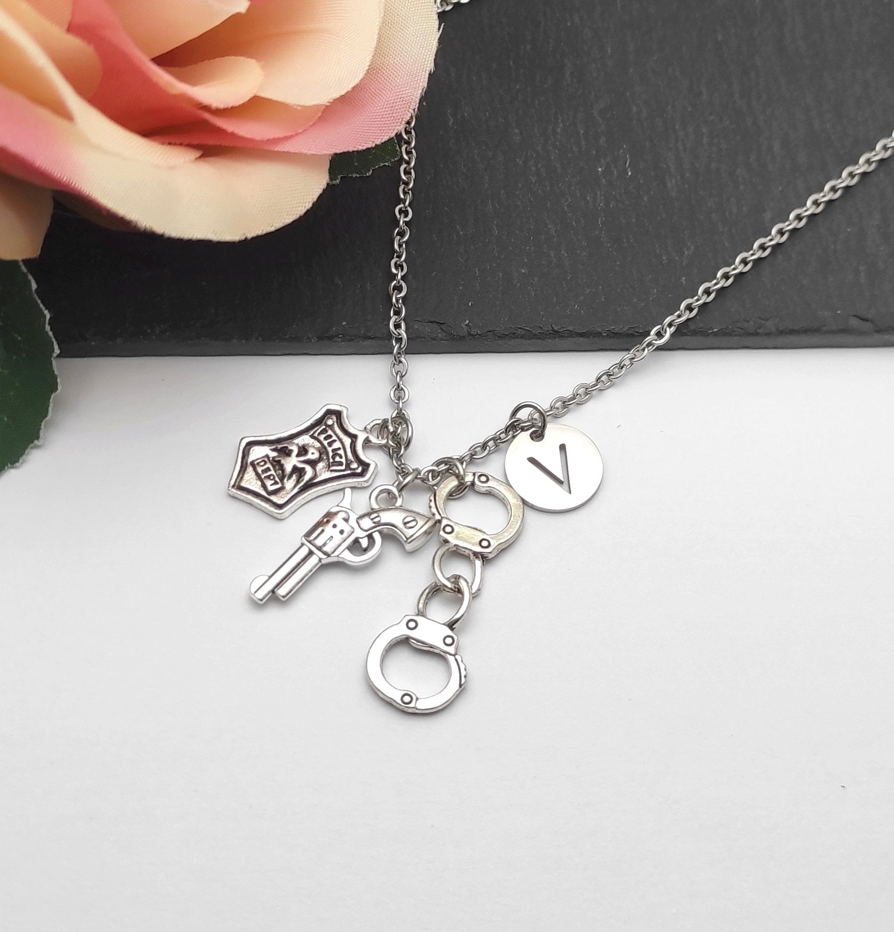 Personalized Police Necklace, Police Department Jewelry, Police ...