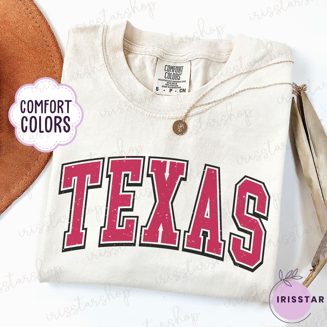 Comfort Colors Texas Tshirt, Retro Style Texas Tee, Vintage Texas Shirt ...