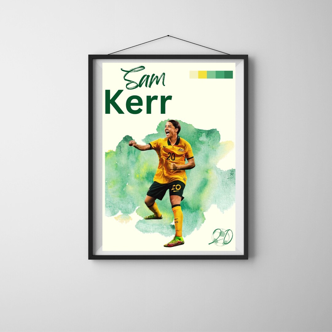 Sam Kerr Matildas Football Poster - Etsy