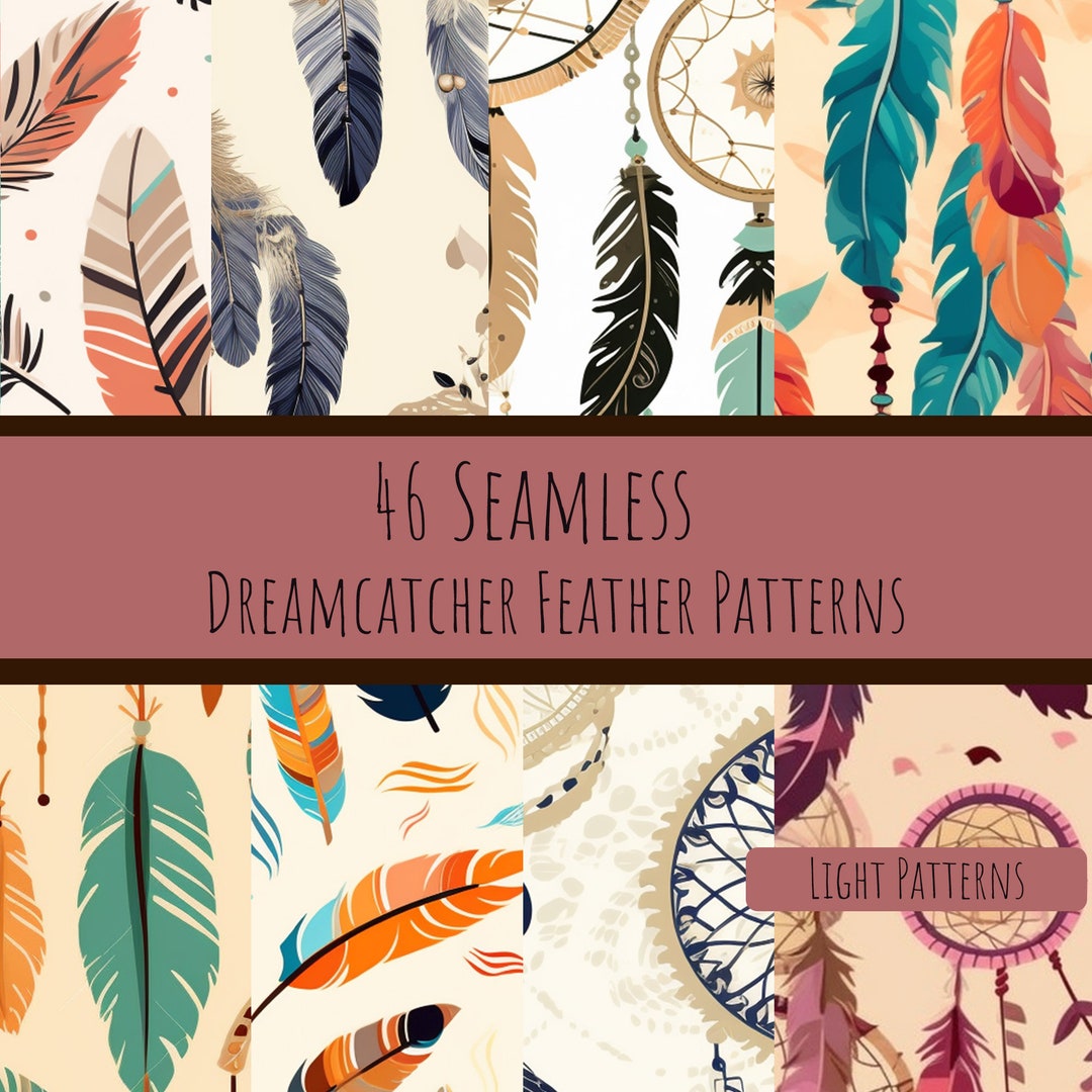 Digital Download, Vibrant Native Dreamcatcher Patterns, Seamless ...