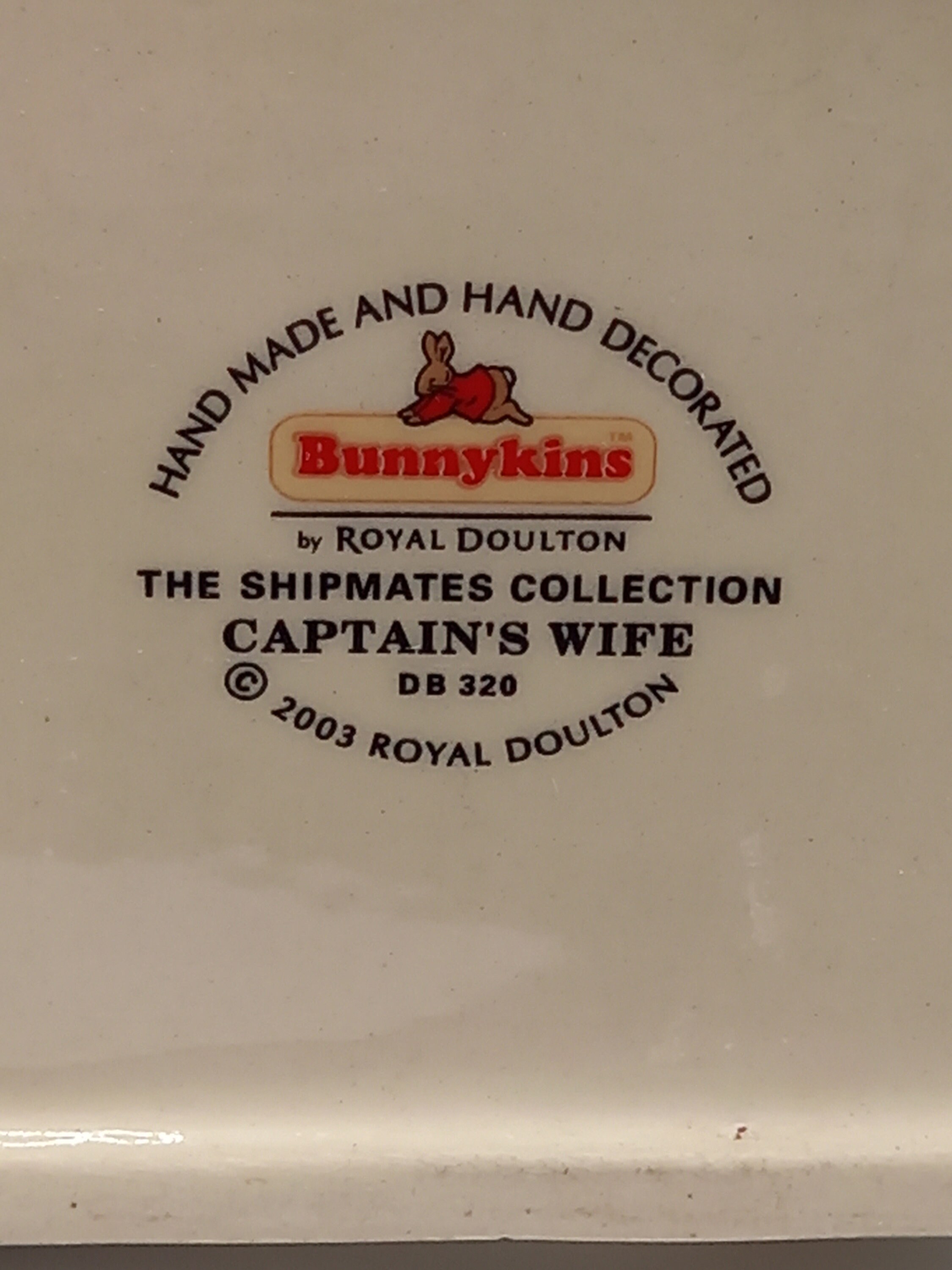 CAPTAINS WIFE Bunnykins Royal Doulton the Shipmates Collection - Etsy