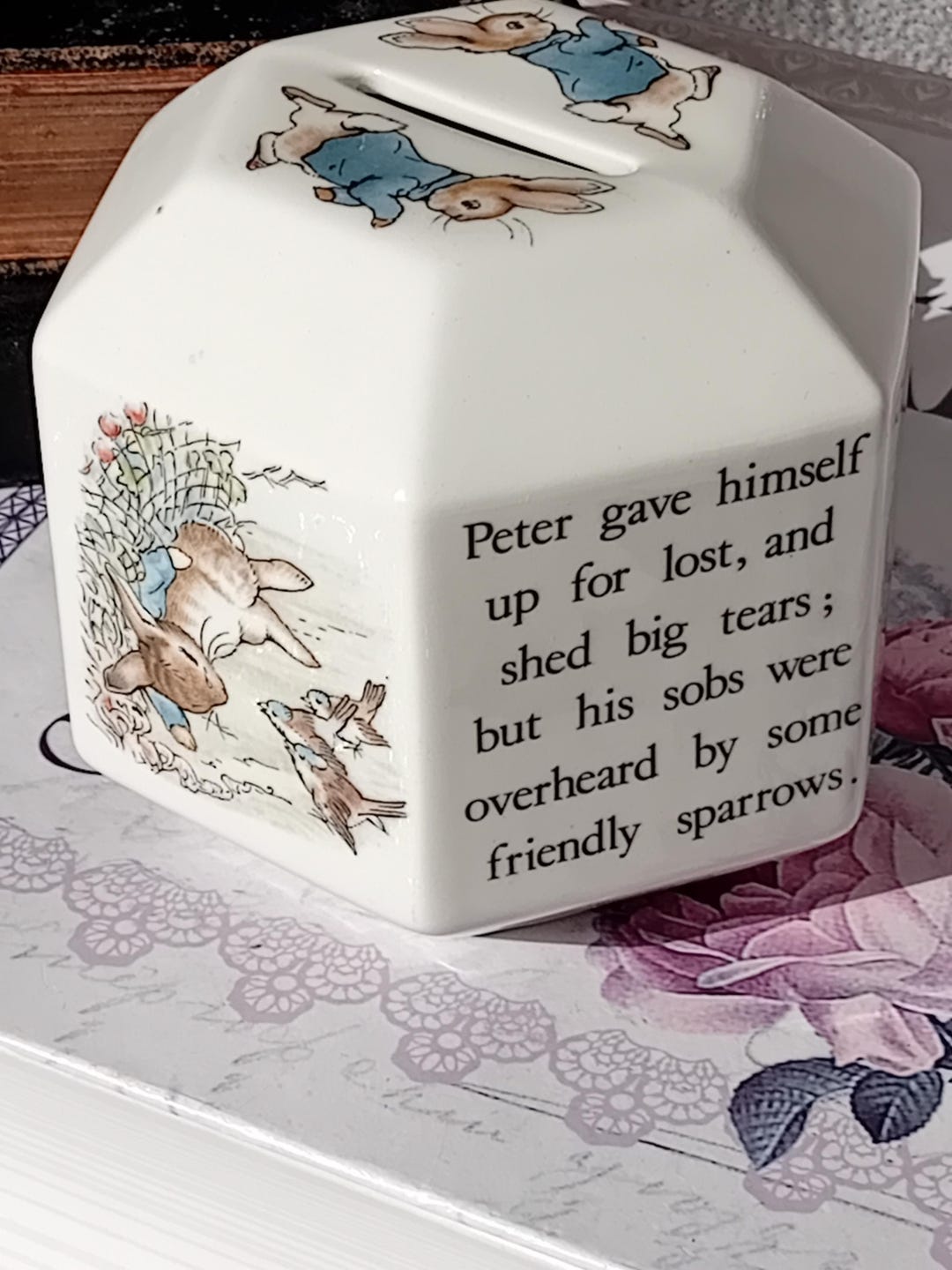 Peter Rabbit Wedgewood Hexagonal Money Box. - Etsy