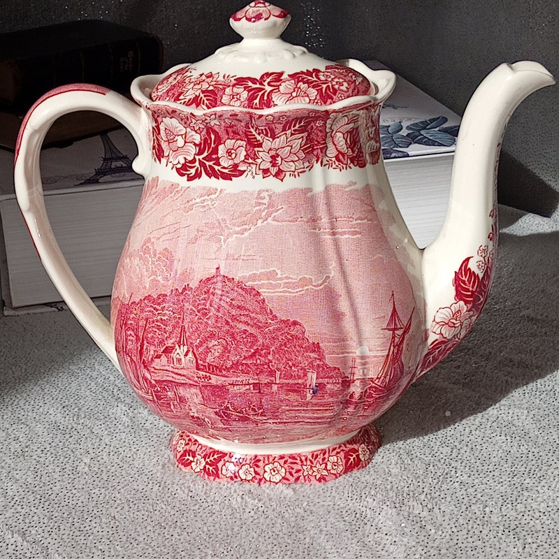 Red Teapot - Etsy