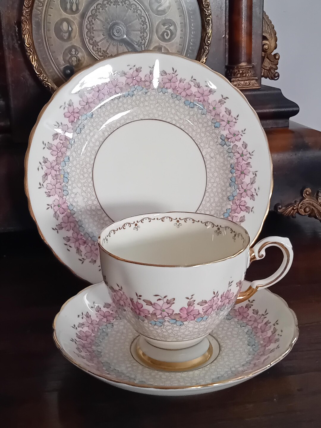 Beautiful Vintage Plant Tuscan China English Teacup, Saucer and ...
