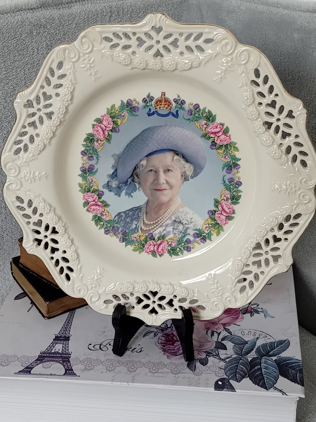 Royal Creamware Fine Pottery Large Pierced Commemorative Plate - Etsy