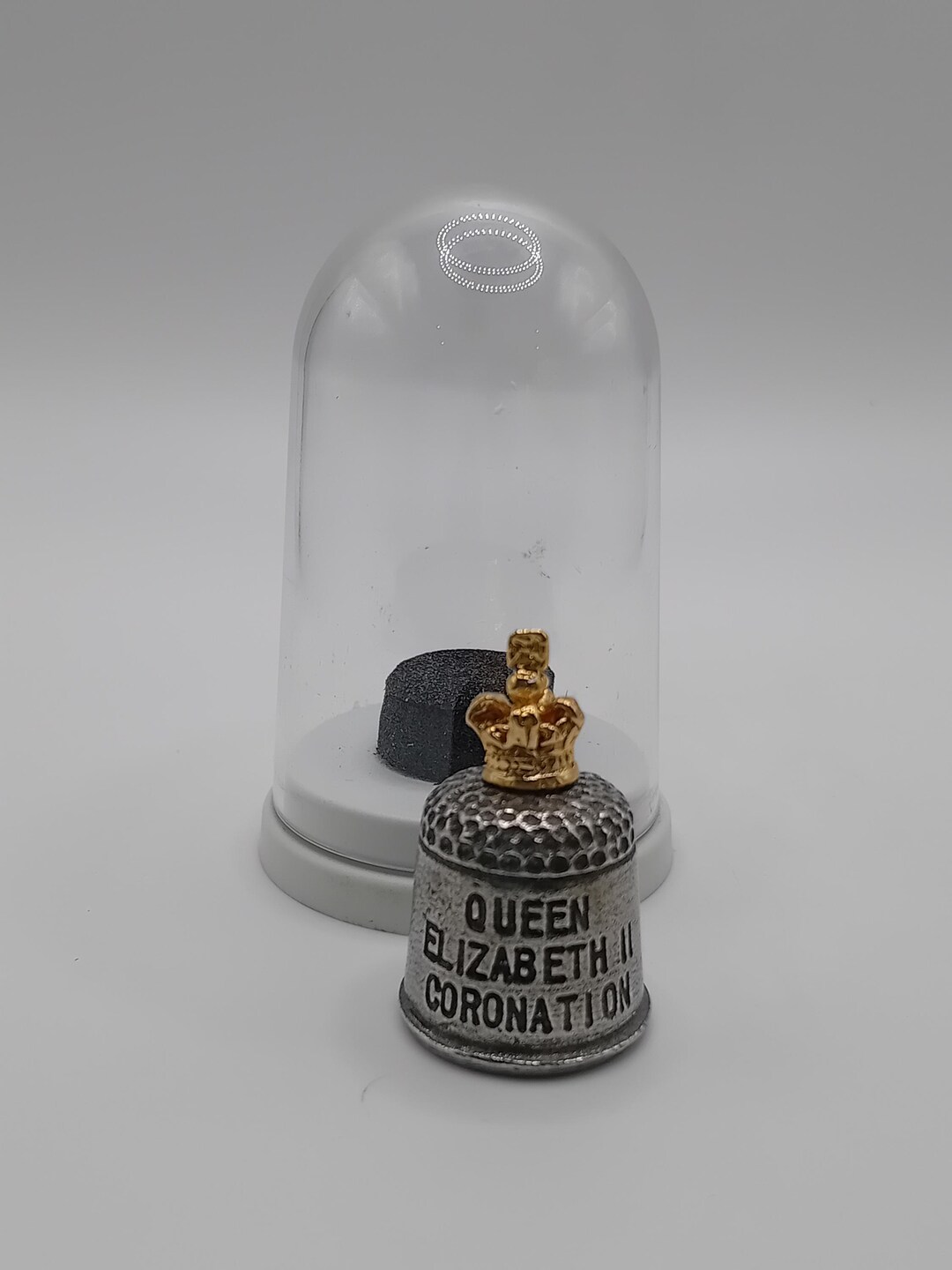 Silver and Gold Coloured Queens Coronation Crown Topped Thimble - Etsy