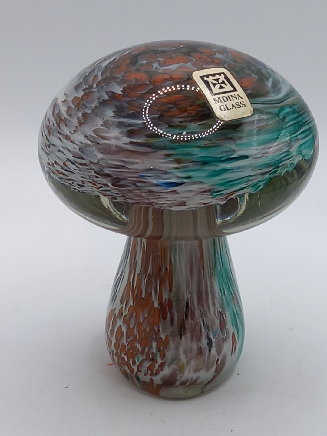 Mdina Glass Toadstool Paperweight - Etsy