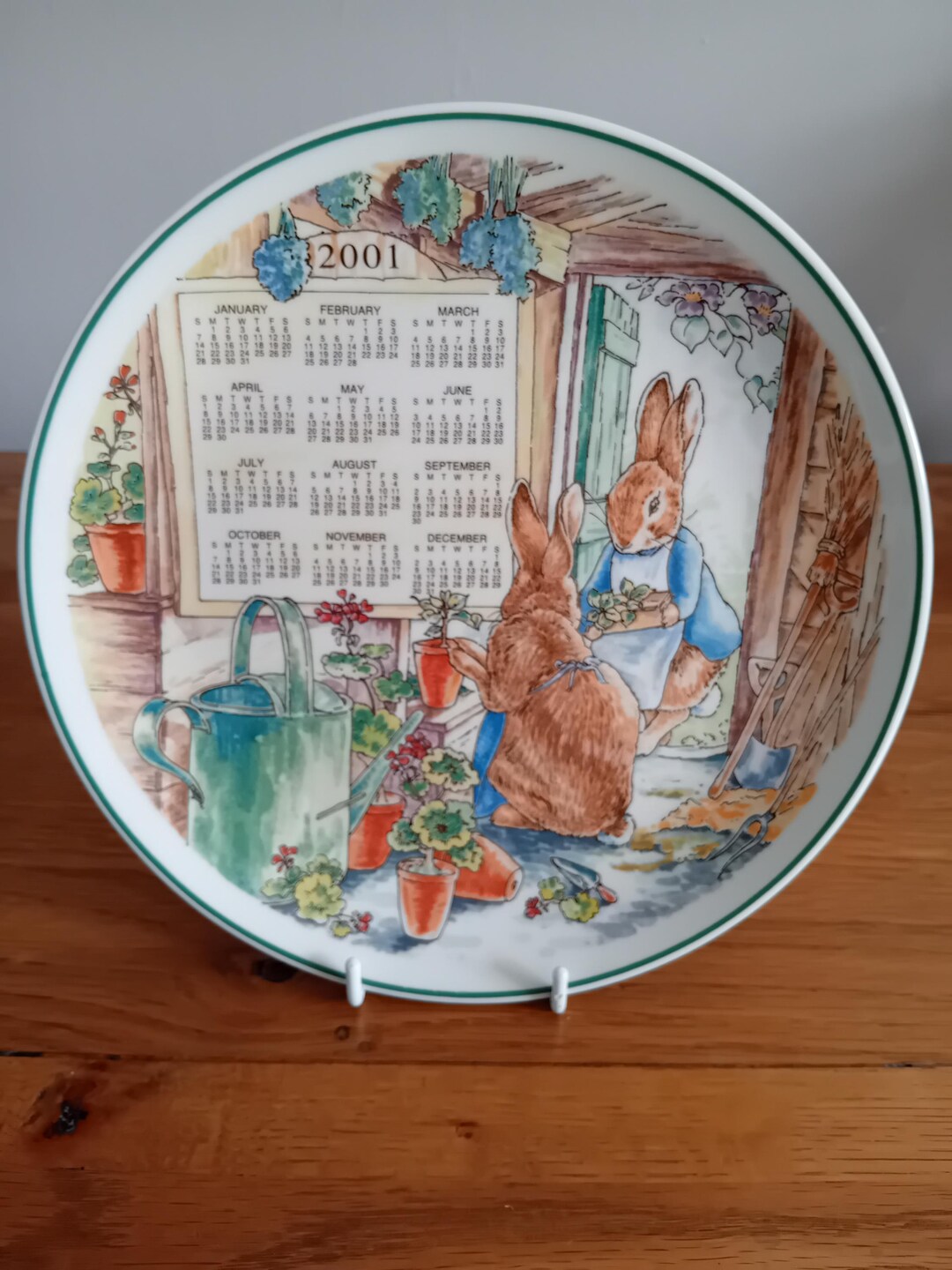 Wedgwood Bone China Beatrix Potter, Peter Rabbit Calendar Plate - 2001 ...