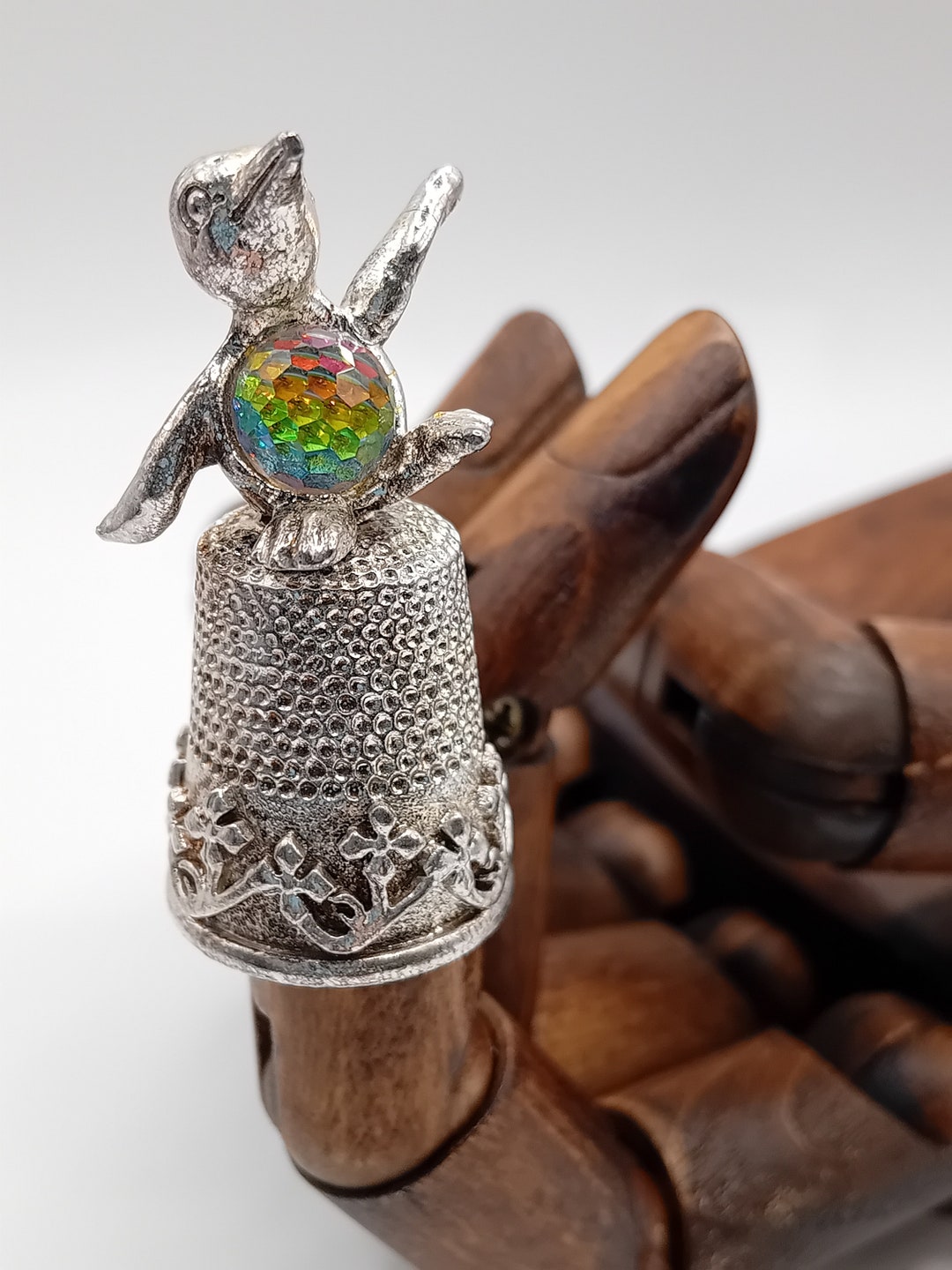 Silver and Crystal Character Collectable Thimble- Penguin - Etsy