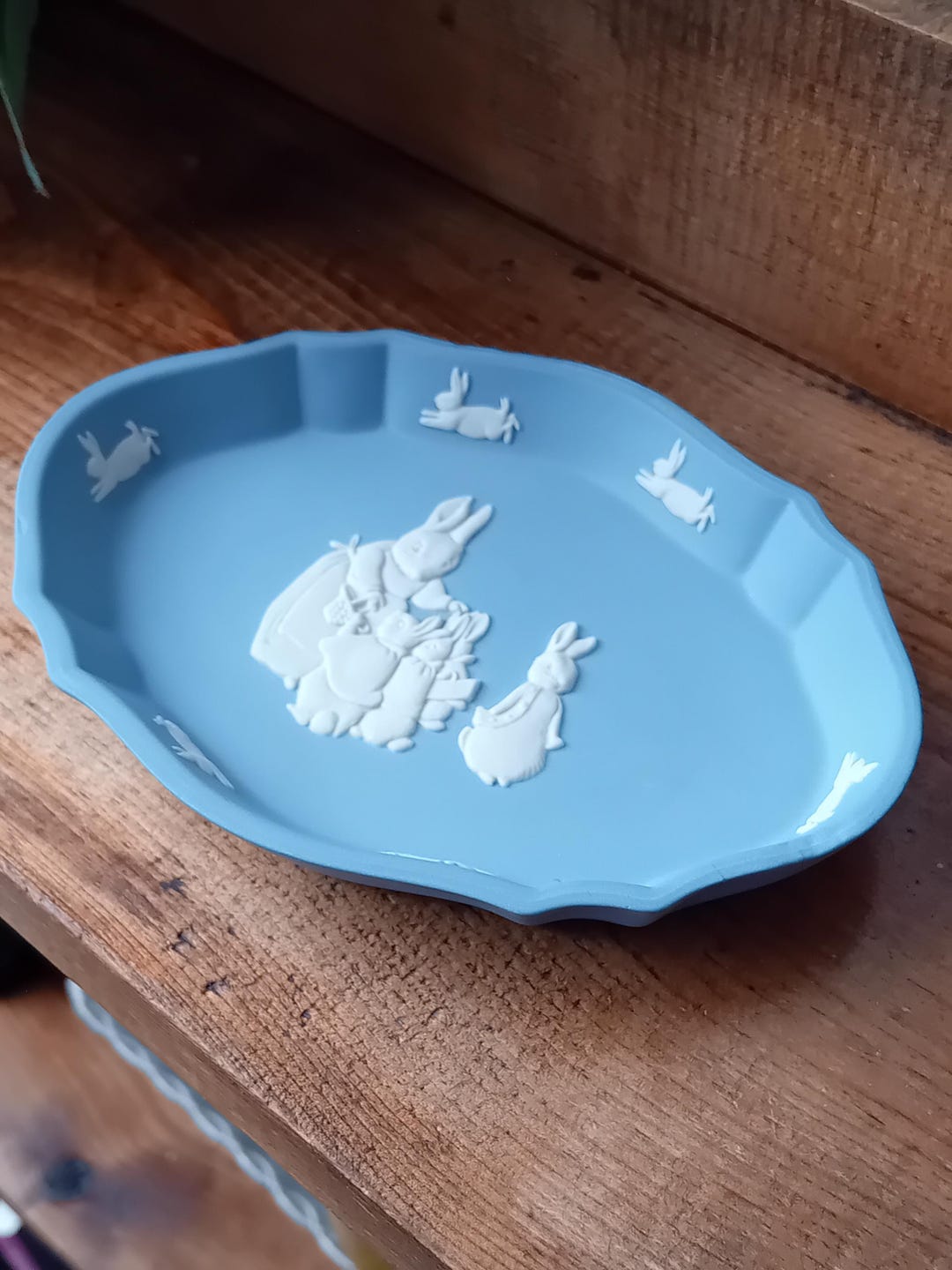 Wedgwood Blue Jasperware Bone China Beatrix Potter, Peter Rabbit ...