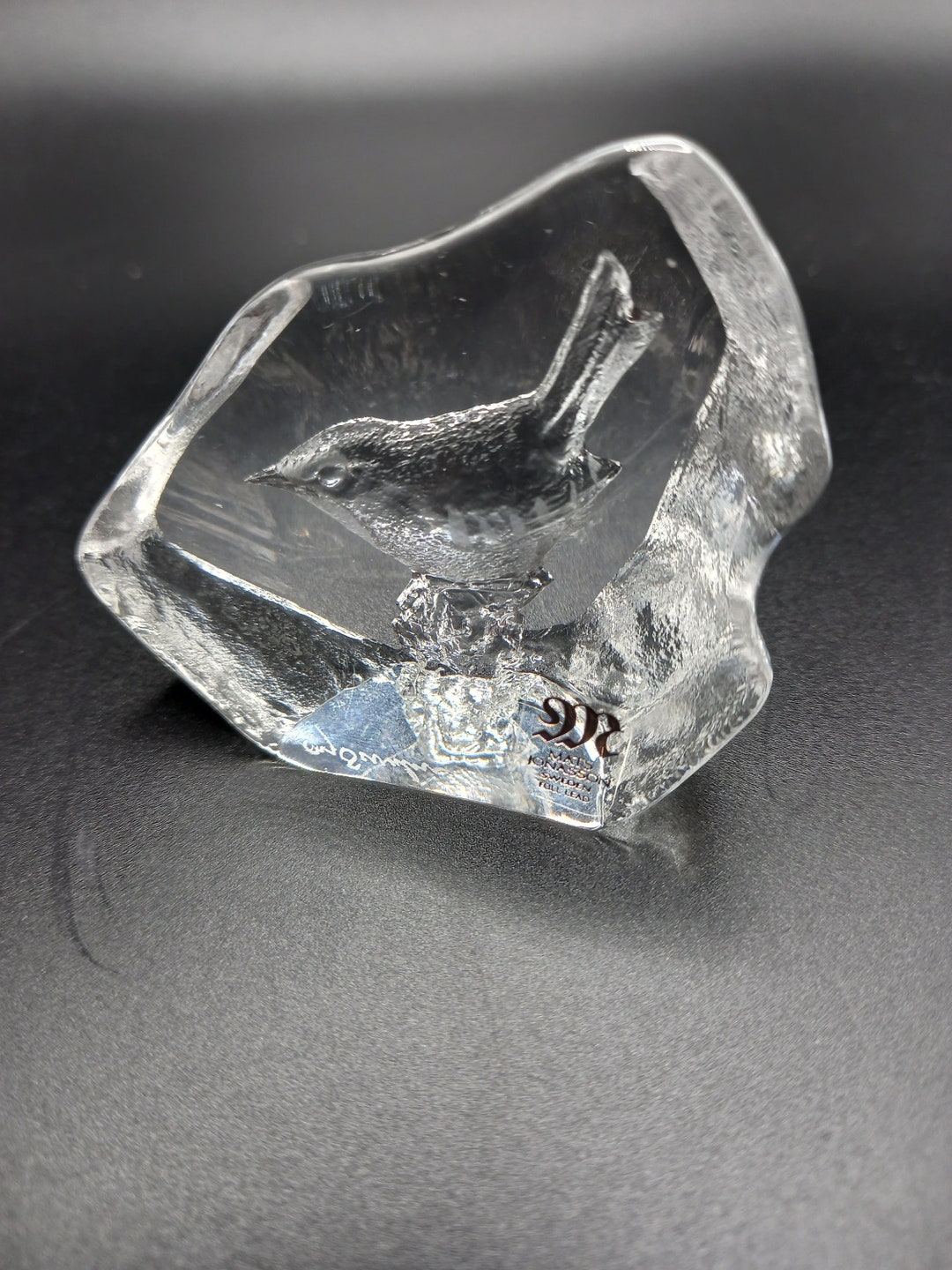 Mats Jonasson Lead Crystal Paperweights. Robin and Kingfisher - Etsy