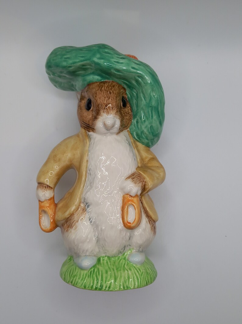 Larger 6 Inch Beatrix Potter Benjamin Bunny. Royal Albert- Large Figure ...